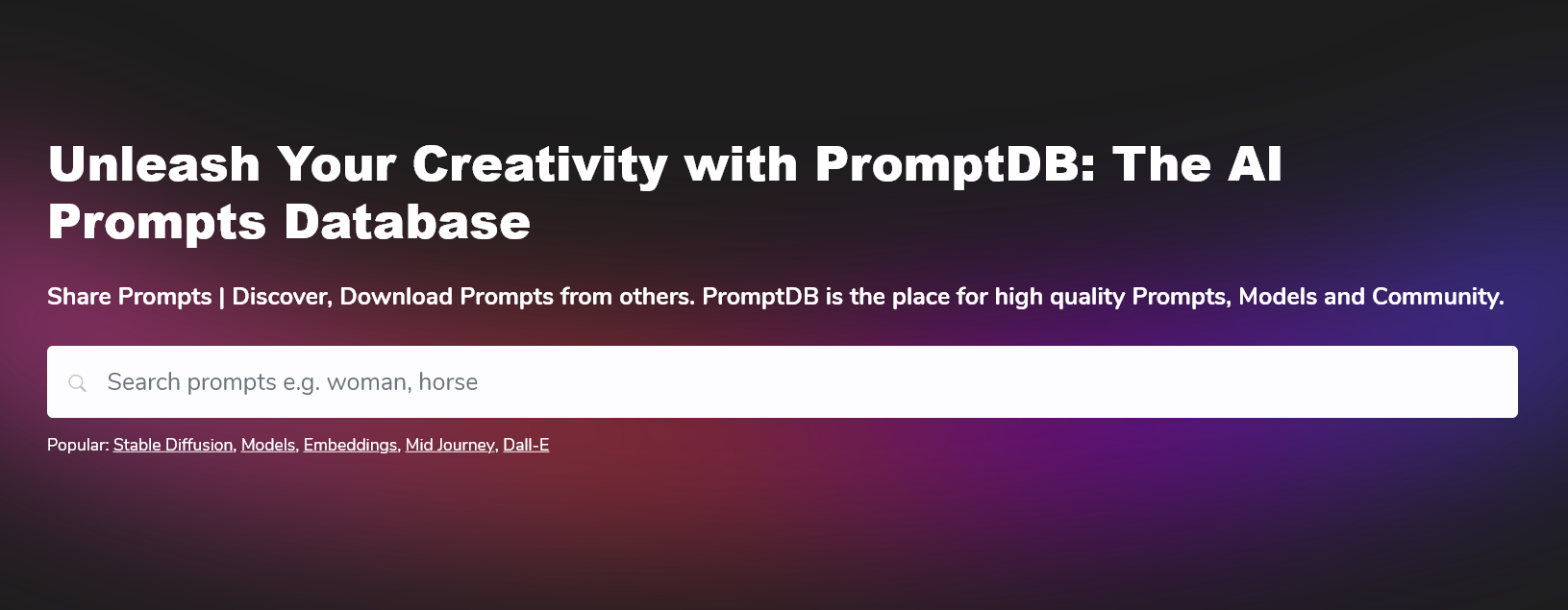 PromptDB Free A.I Image Prompts - Easy With AI