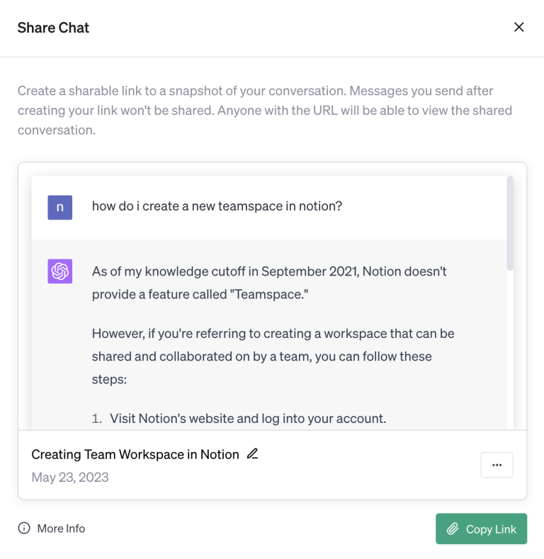 ChatGPT Shared Links - Easy With AI