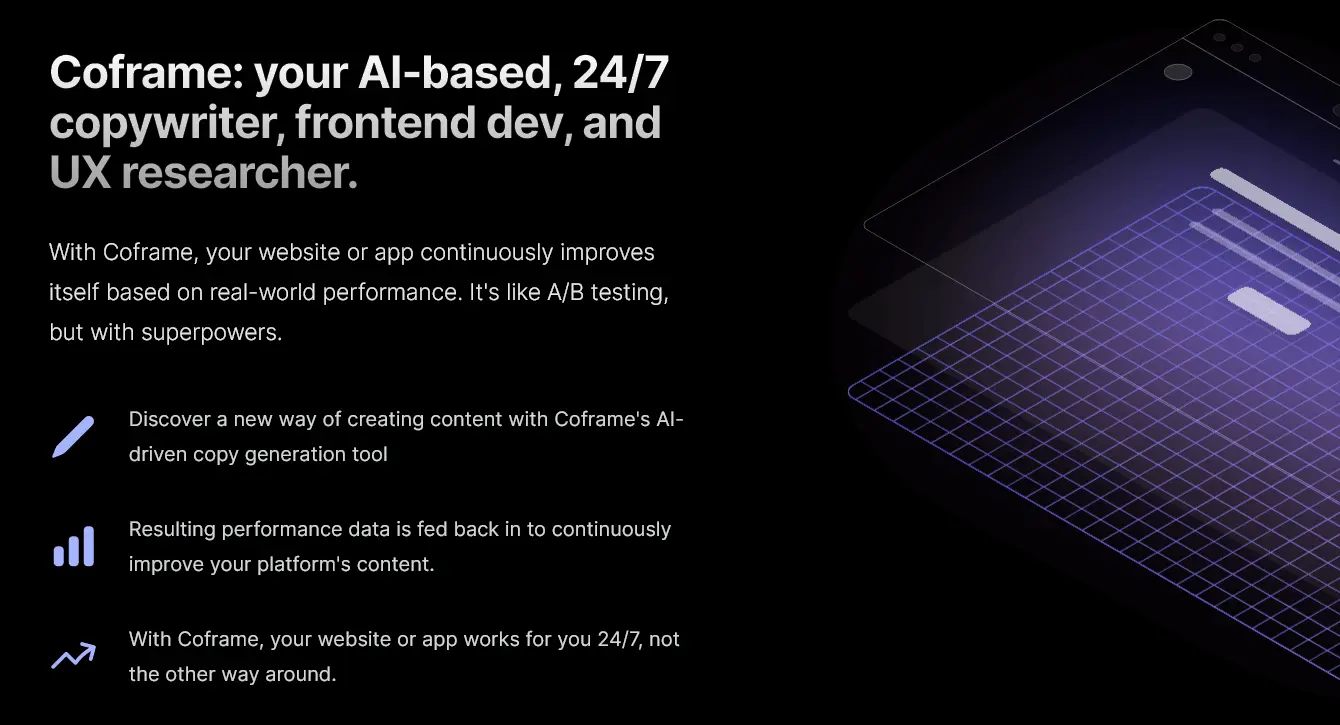 Coframe - AI A/B Testing for Websites - Easy With AI