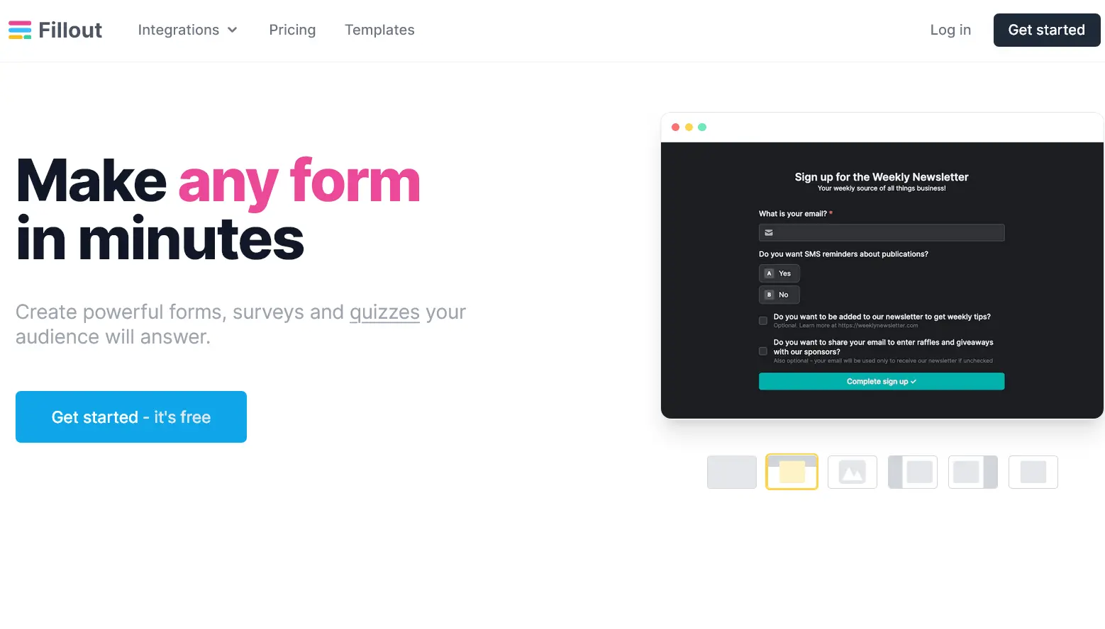 Fillout - AI Generated Forms and Surveys - Easy With AI