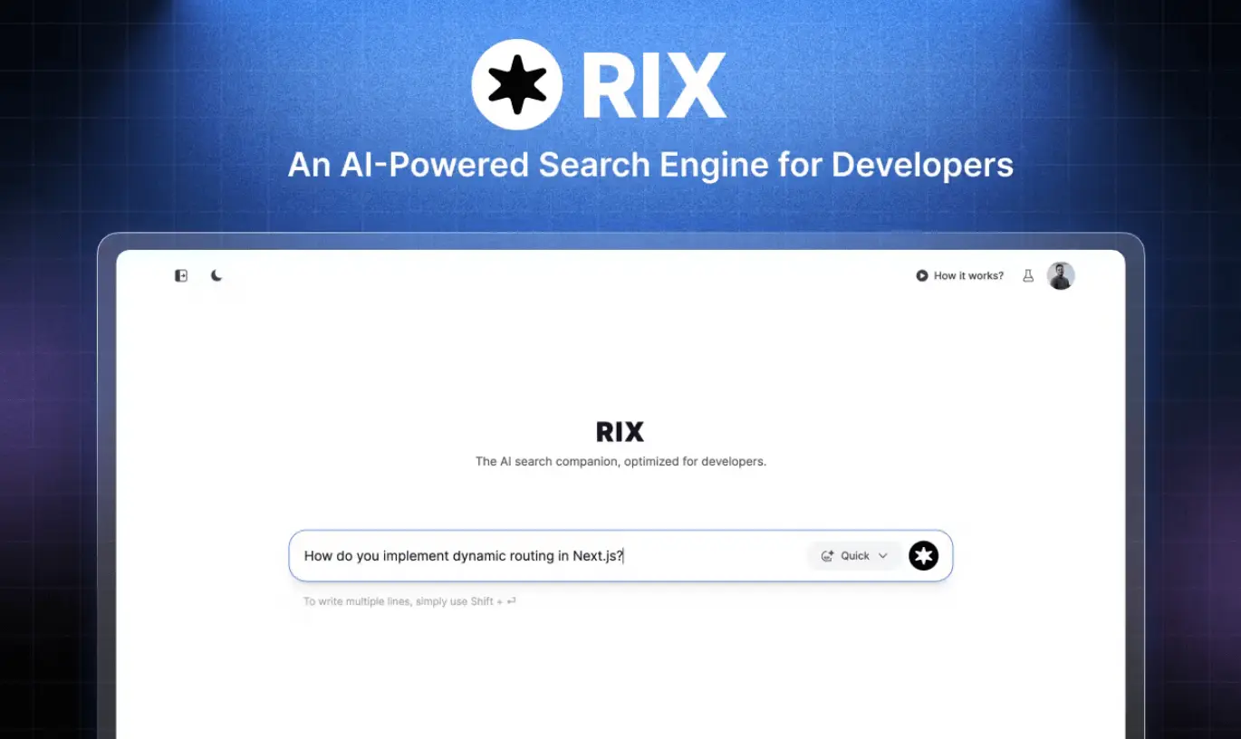 Rix.chat - Developer’s AI Search Companion - Easy With AI