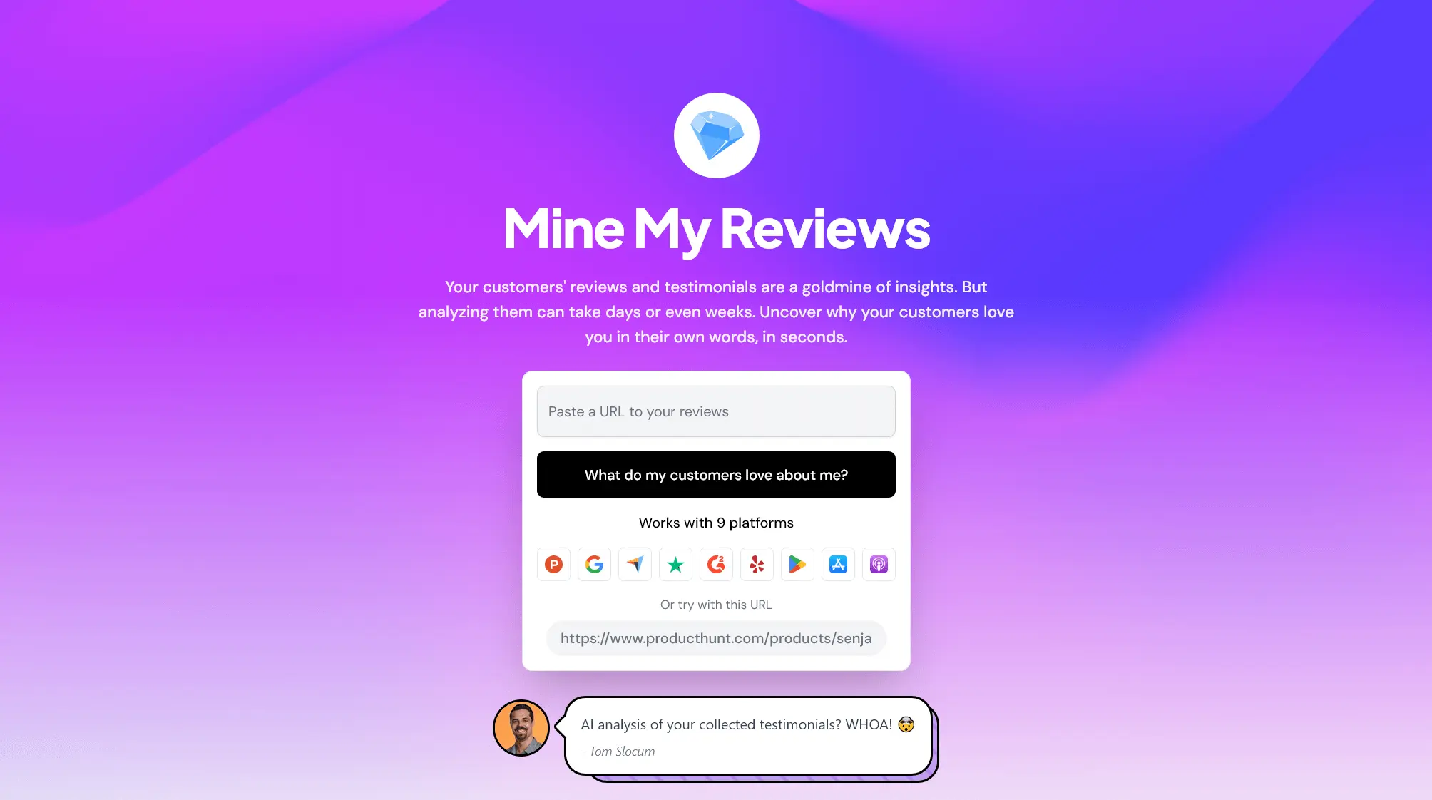 Mine My Reviews - AI Reviews Analysis - Easy With AI