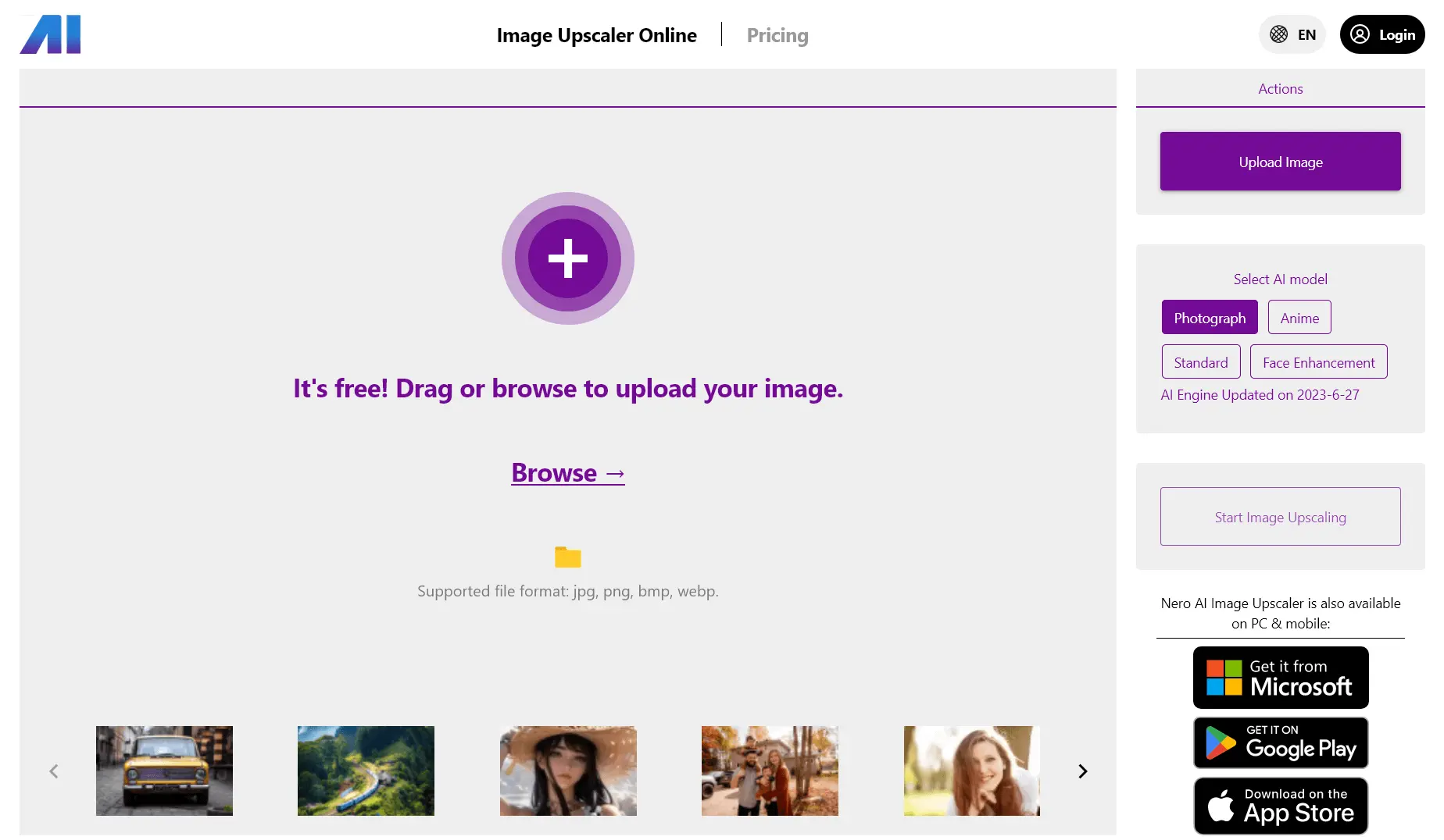 Nero AI Image Upscaler - Easy With AI
