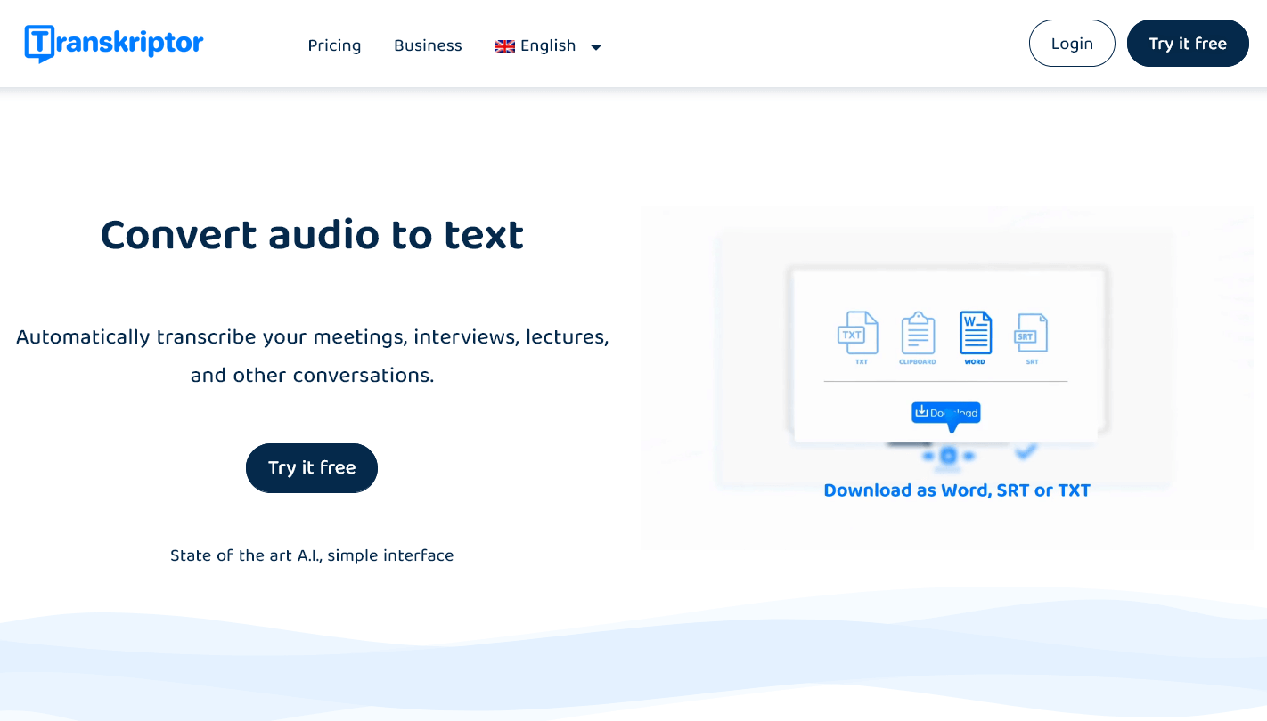 Transkriptor - Easy With AI