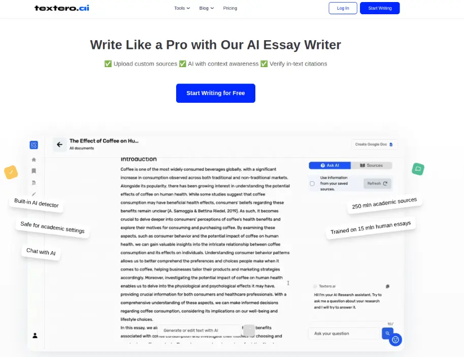 Textero AI Essay Writer - Easy With AI Textero AI Essay Writer - Easy With AI