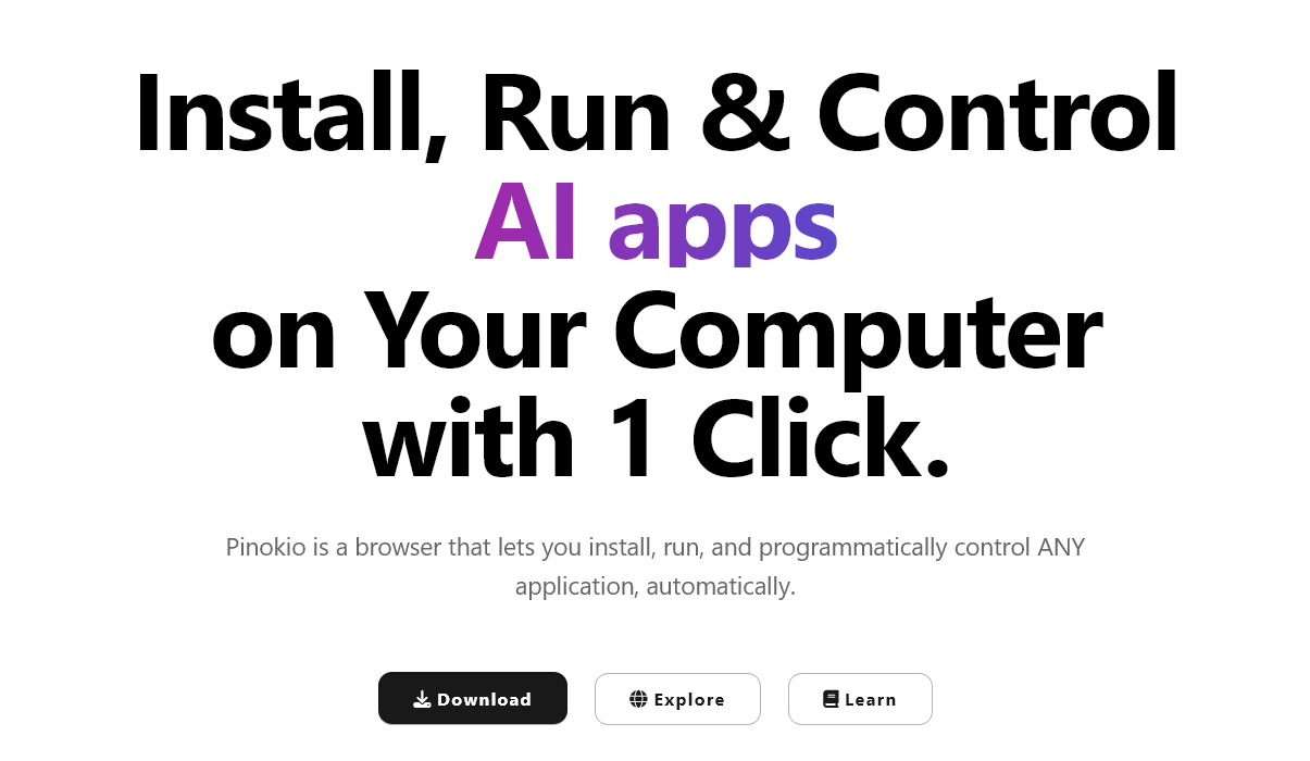 Pinokio - AI Apps Browser - Easy With AI