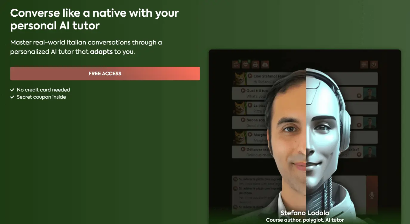 Think In Italian AI Language Tutor - Easy With AI