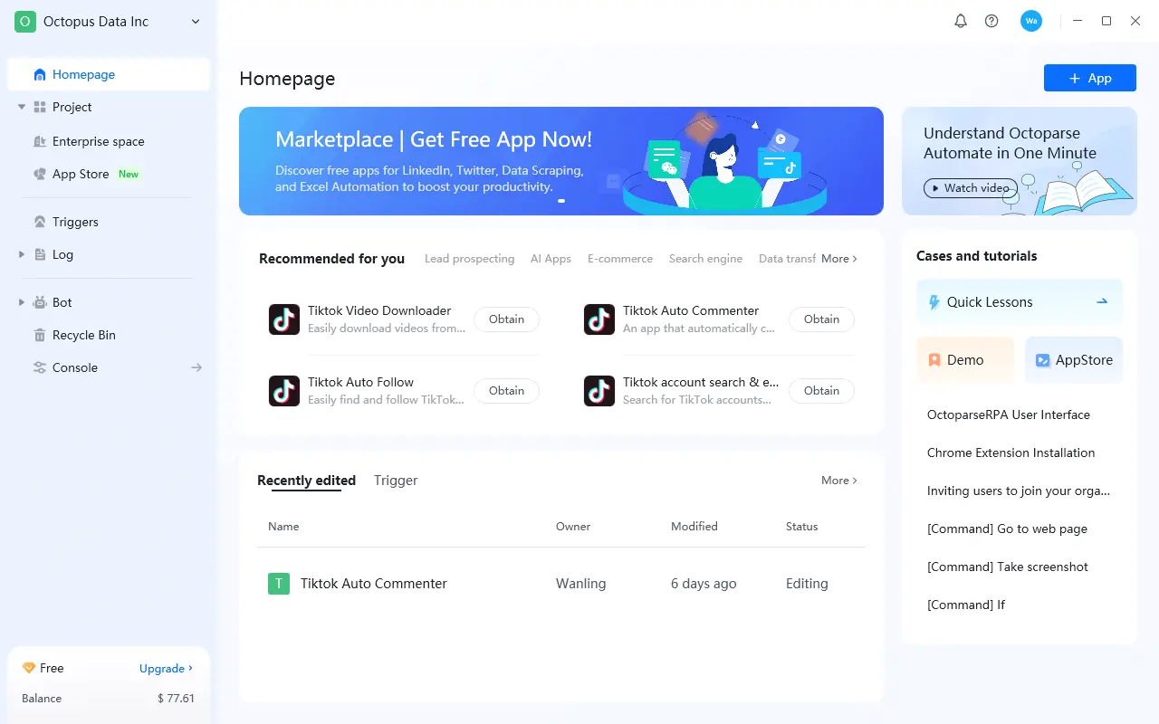 Octoparse AI - Workflow Automation Software - Easy With AI