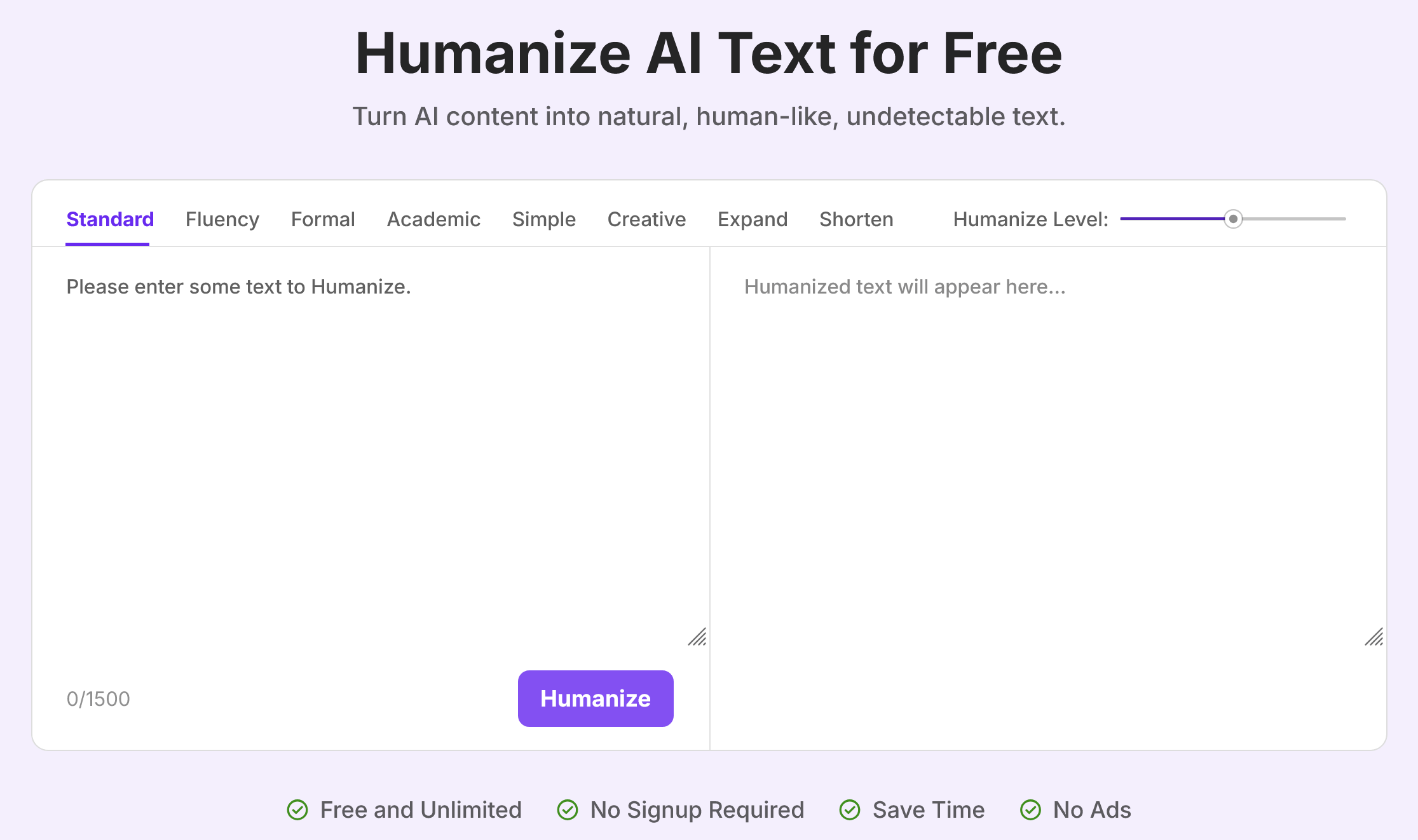 Toolsmart Free Humanize AI - Easy With AI