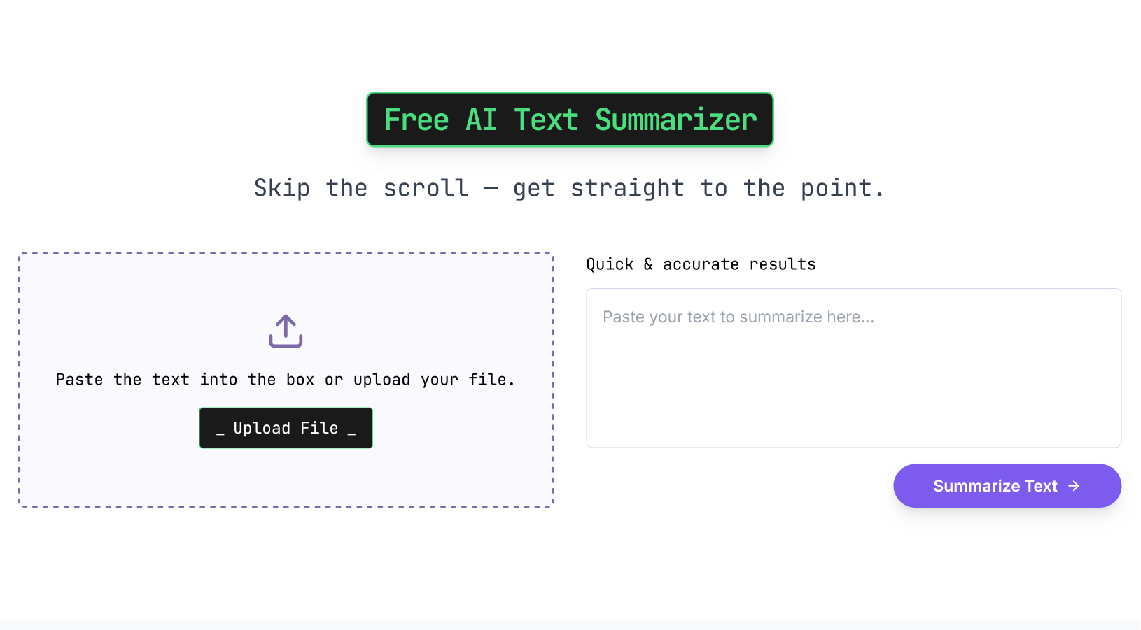 AI Text Summarizer - Easy With AI